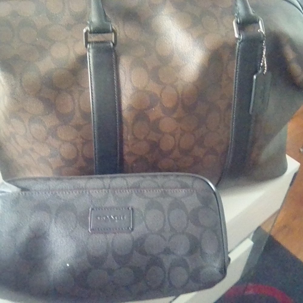 Coach Trekker 52in Signature Canvas Bag & Travel Kit - Gem